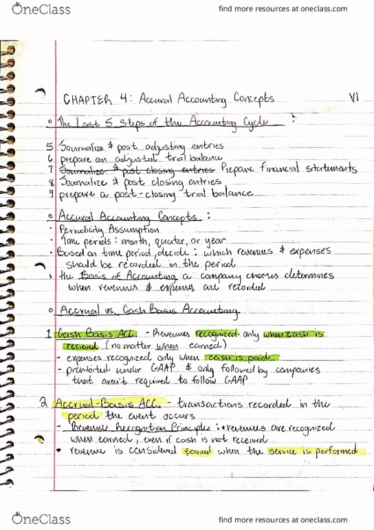 chapter 4 handwritten notes - OneClass