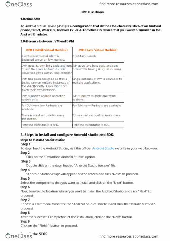 22617 Study Guide - Spring 2023, final - Android Software Development, Android Studio, Android Tv