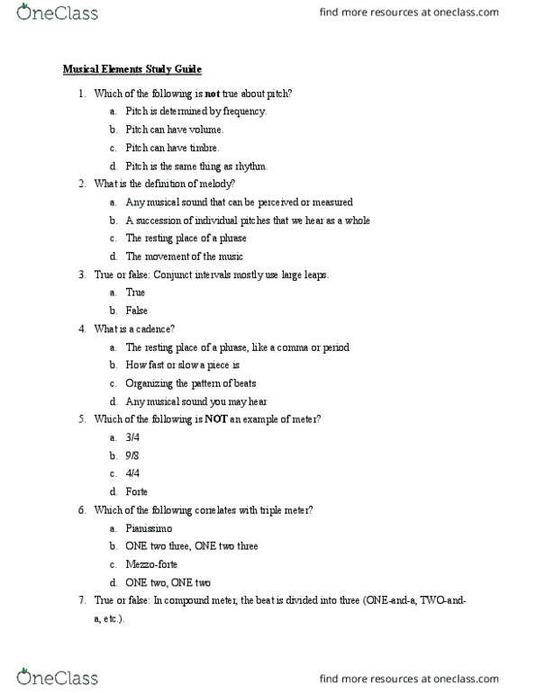 MUHI 100 Study Guide - Spring 2023, quiz - Woodwind Instrument ...