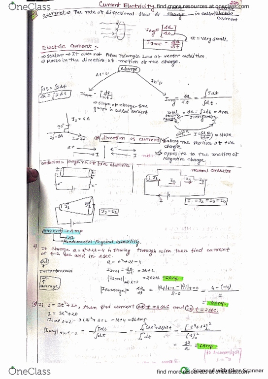 PHYSICS Lecture : current electricity - OneClass