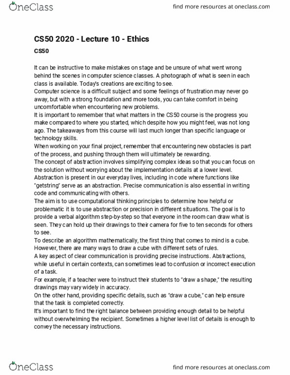 Computer Science Cs50 Lecture Notes Spring 2023 Lecture 10 Training Wheels Fake News
