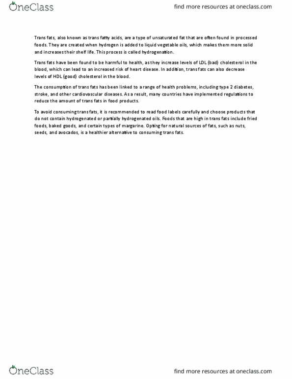 Bsc 2010c Lecture Notes Spring 2023 Lecture 1 Trans Fat