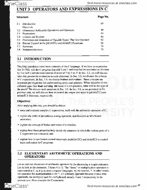 Bachelors Of Computer Science Lecture Notes Spring 2023 Lecture 2 Scanf Format String