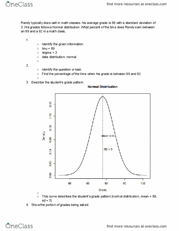 STAT101 Study Guide - Spring 2023, quiz - Standard Deviation, Normal ...