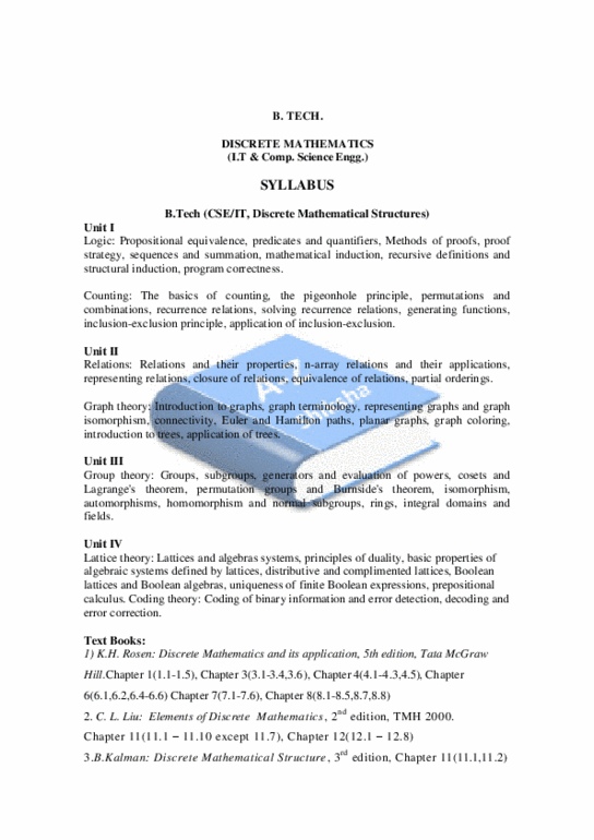 HN-1 Lecture 1: DISCRETE MATHEMATICS - OneClass