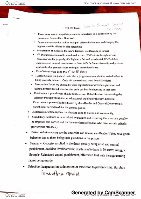 CJS 101 Final: CJS 101 Finals.pdf - OneClass