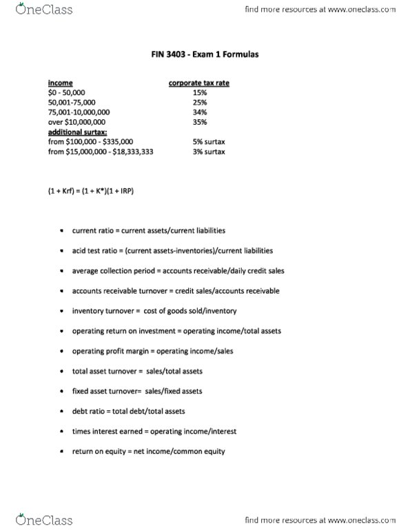 FIN 3403 Study Guide - Summer 2013, Midterm - Accounts Receivable ...