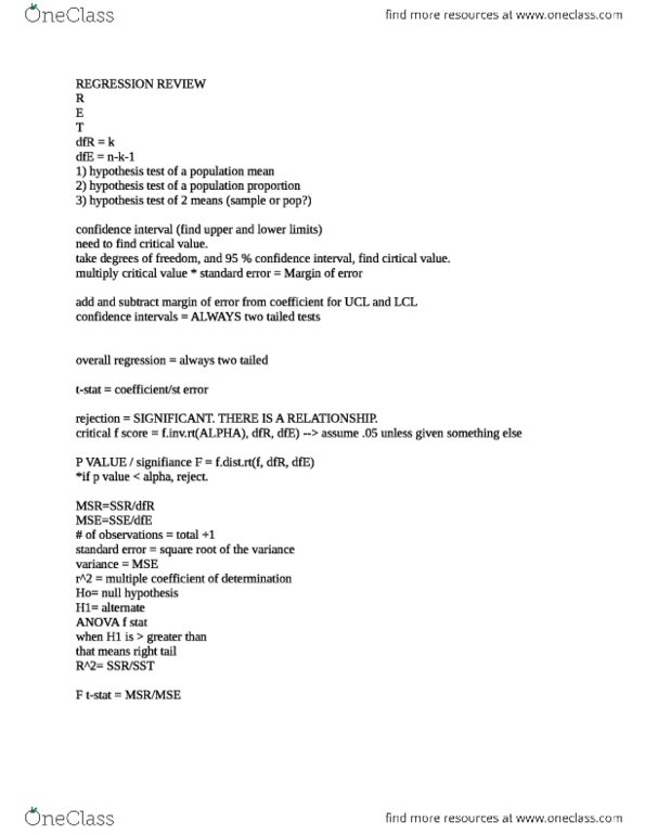 MGQ 301 Study Guide - Fall 2013, Final - Statistical Hypothesis Testing ... MGQ 301 Study Guide - Fall 2013, Final - Statistical Hypothesis Testing ...