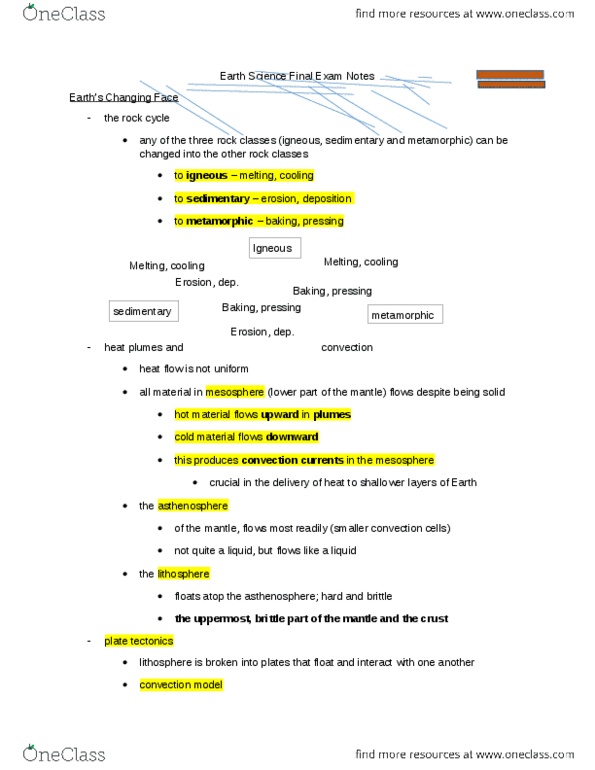 Earth Sciences 1089F/G Final: Earth Science 1089 Final Exam Notes.docx ...