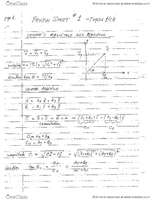 PHYSICS 140 Study Guide - Fall 2013, - Junkers J.I, Ween, American Law ...