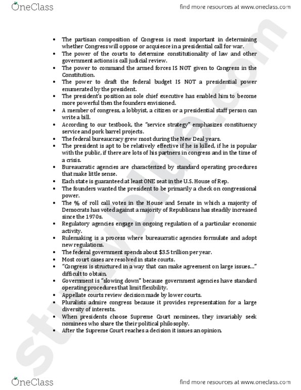 POLS 101 Study Guide - Winter 2013, Midterm - Pork Barrel, Bureaucracy ... POLS 101 Study Guide - Winter 2013, Midterm - Pork Barrel, Bureaucracy ...