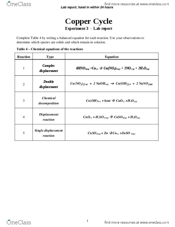 CHEM 232 Study Guide - Fall 2013, - Chemical Decomposition, Asteroid ...
