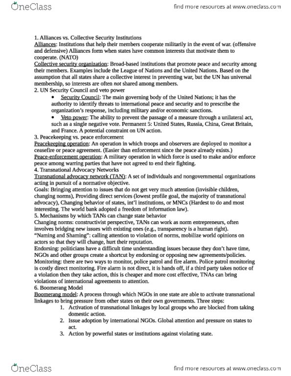 POL S 203 Midterm: Midterm 2 Study Guide - OneClass POL S 203 Midterm: Midterm 2 Study Guide - OneClass