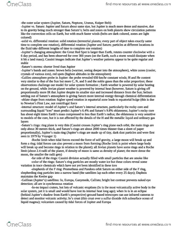 ASTR 101 Study Guide - Spring 2011, Final - Ammonium Sulfide, Solid ... ASTR 101 Study Guide - Spring 2011, Final - Ammonium Sulfide, Solid ...