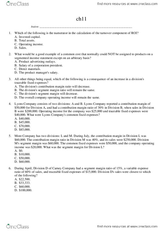 ADMS 2510 Final: ch11.pdf - OneClass ADMS 2510 Final: ch11.pdf - OneClass