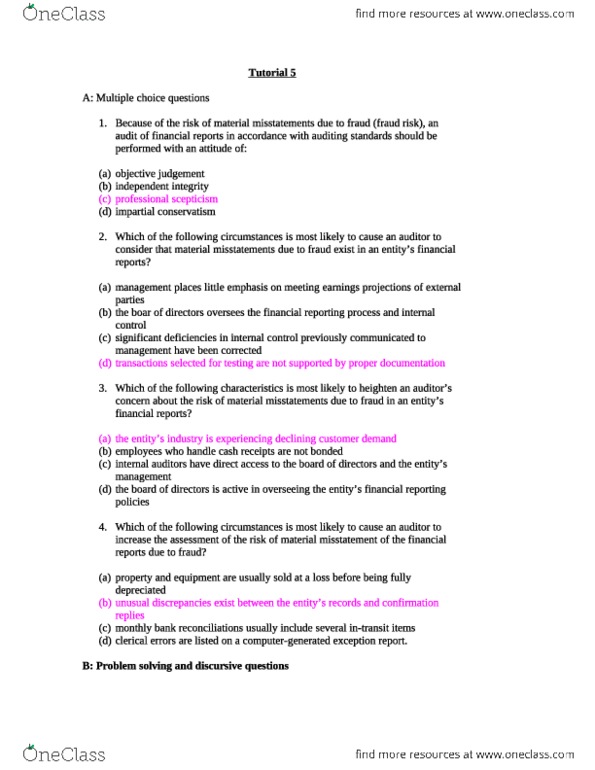 ACCT2102 : Tutorial 5 (detailed notes) - OneClass ACCT2102 : Tutorial 5 (detailed notes) - OneClass