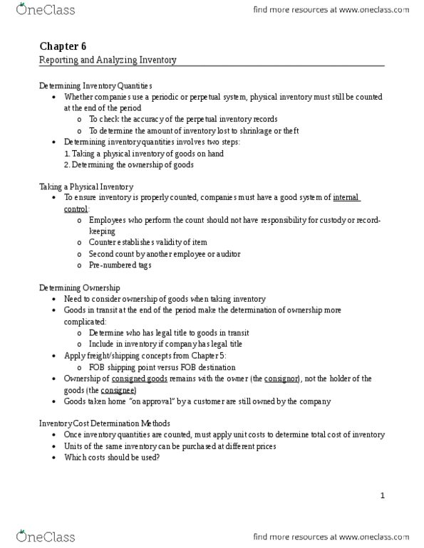 ADM 1340 Study Guide - Winter 2015, Final - Dividend Yield, Deferral, Comprehensive Income