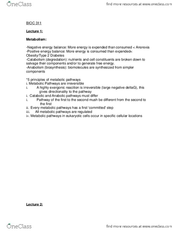 BIOC 311 Study Guide - Fall 2015, Midterm - Galactose, Diabetes ... BIOC 311 Study Guide - Fall 2015, Midterm - Galactose, Diabetes ...