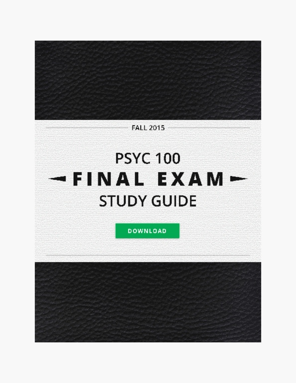 PSYC 100 Study Guide - Fall 2015, Final - Engineering Ethics ... PSYC 100 Study Guide - Fall 2015, Final - Engineering Ethics ...