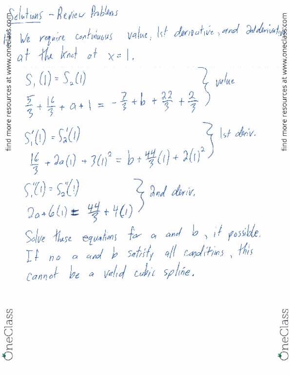 CS370 Study Guide - Spring 2015, Midterm - Cubic Hermite Spline