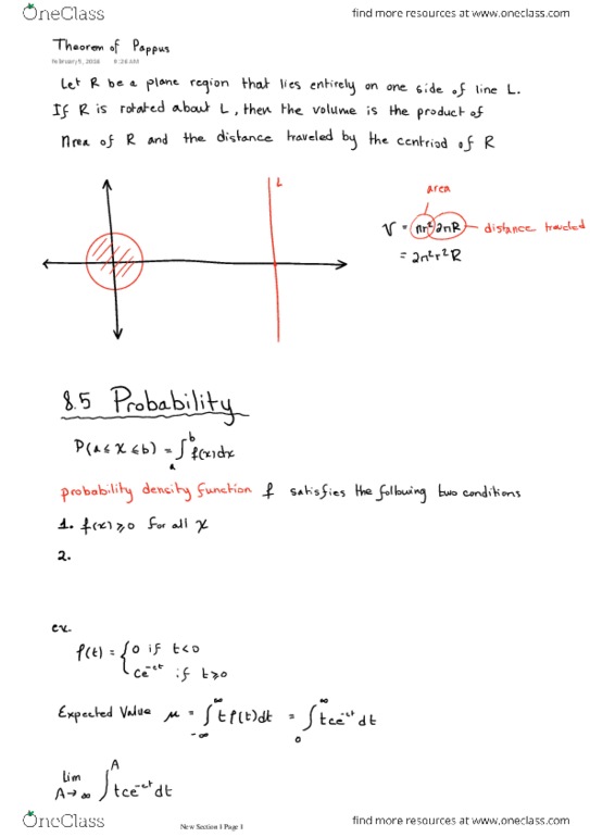 Class Notes for MATH 1014 at York University (YORKU)