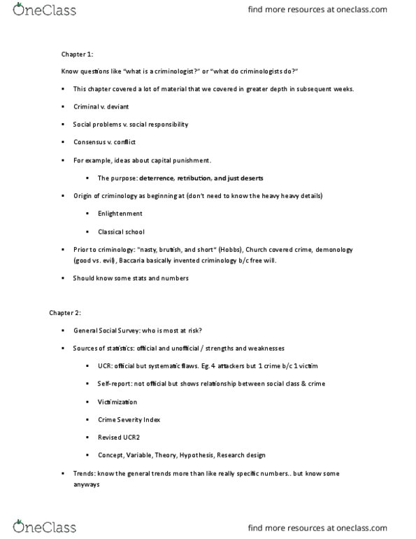 CRIM 101 Study Guide - Fall 2013, Midterm - General Social Survey ... CRIM 101 Study Guide - Fall 2013, Midterm - General Social Survey ...