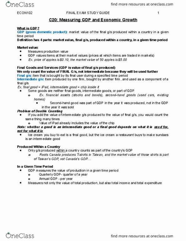ECON102 Final: ECON102 FINAL EXAM 80 PAGE COMPREHENSIVE STUDY GUIDE ...
