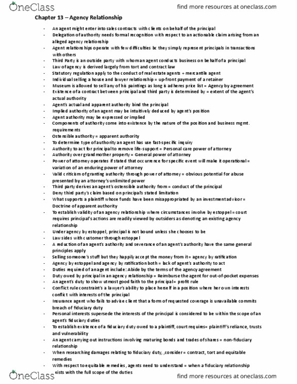 BUSI 3705U Study Guide - Winter 2016, Final - Fiduciary, Apparent ... BUSI 3705U Study Guide - Winter 2016, Final - Fiduciary, Apparent ...