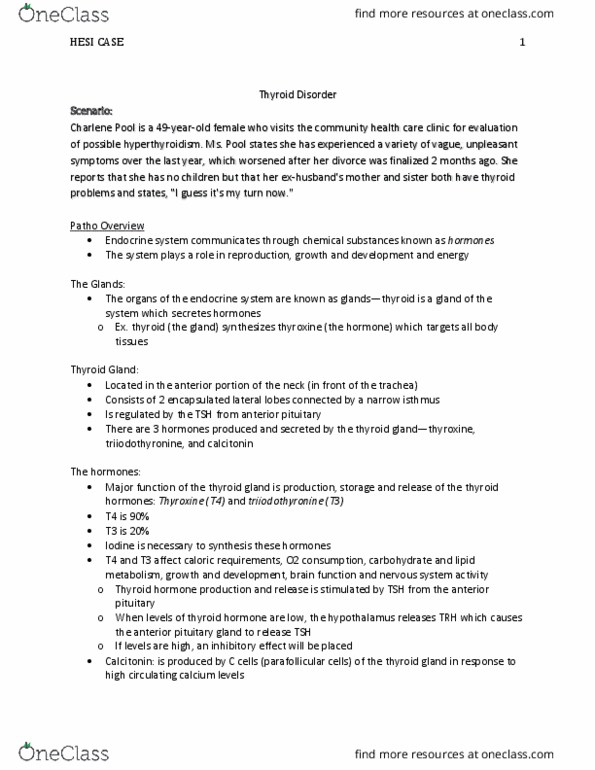 NSE 22A/B Study Guide - Fall 2015, Final - Anterior Pituitary ...