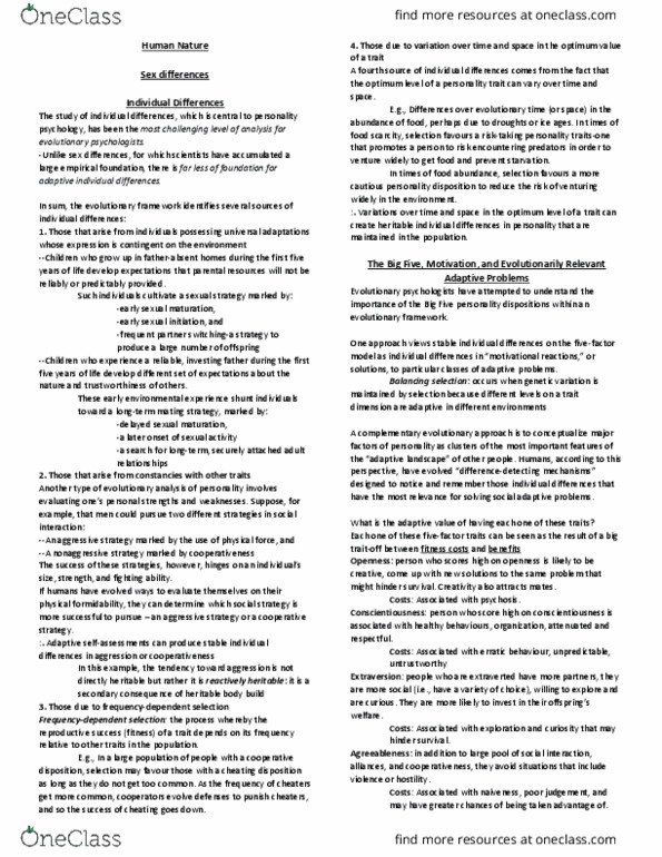 PSYC 2600 Study Guide - Winter 2016, Quiz - Phallic Stage, Ego Ideal ... PSYC 2600 Study Guide - Winter 2016, Quiz - Phallic Stage, Ego Ideal ...