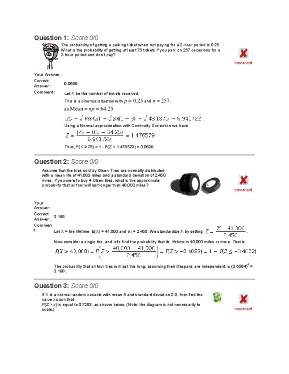 STAT202 Study Guide - Fall 2012, Midterm - Binomial Distribution ...