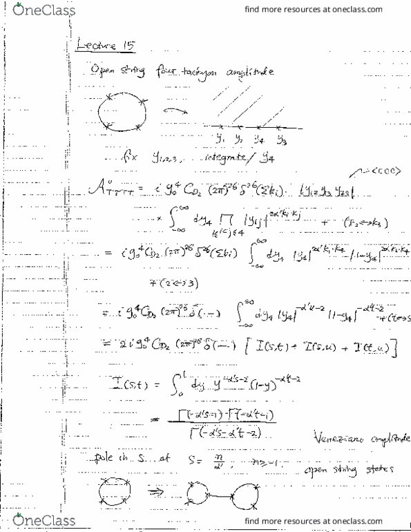 Class Notes For PHYSICS 287A At Harvard University