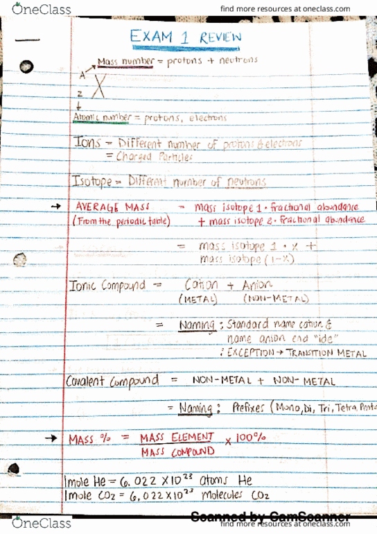CHM 2045 Midterm: CHM 2045 exam 1 review - OneClass CHM 2045 Midterm: CHM 2045 exam 1 review - OneClass